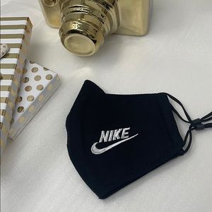 Nike | Accessories | Nike Face Mask Black With Embroidered Logo | Poshmark